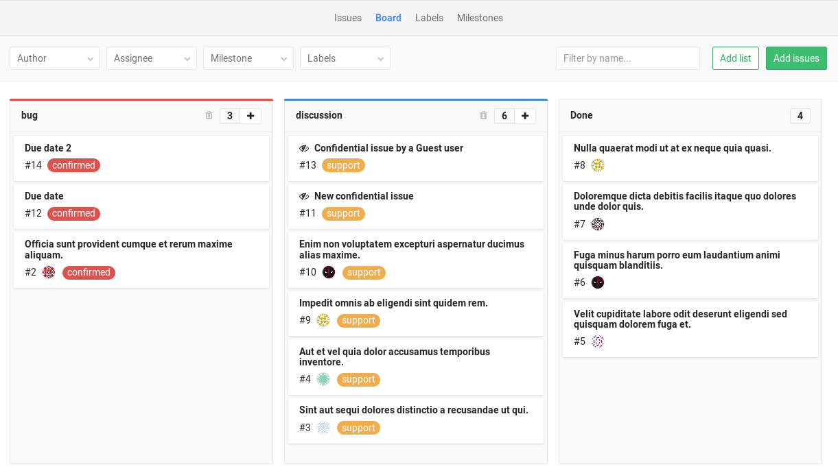 Issue board · Project · User · Help · GitLab